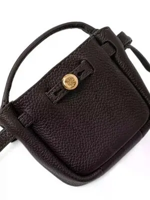 Tory Burch Lee Radziwill Pebbled Leather Keyring
