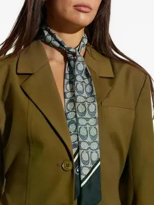 COACH Signature Monogram-print Silk Scarf