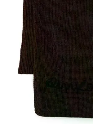 Pinko Logo-embroidered Knitted Scarf