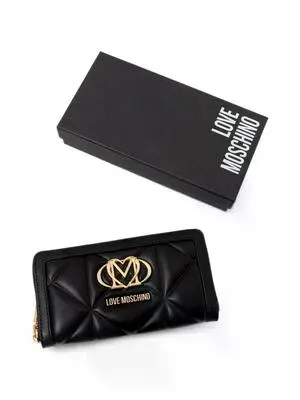 Moschino Quilted Logo-plaque Wallet