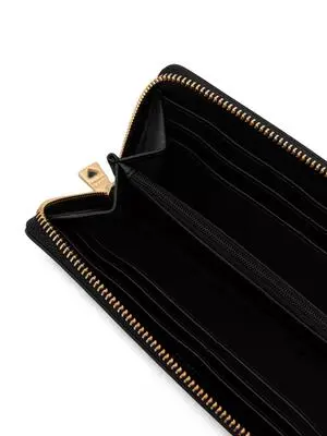 Moschino Quilted Logo-plaque Wallet - Black