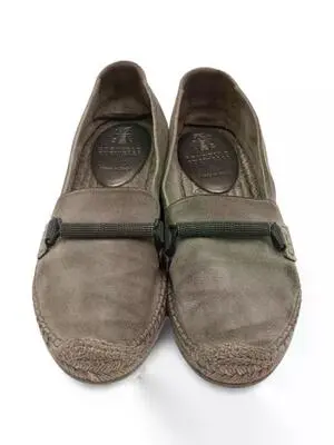 Brunello Cucinelli Monili Suede Espadrilles