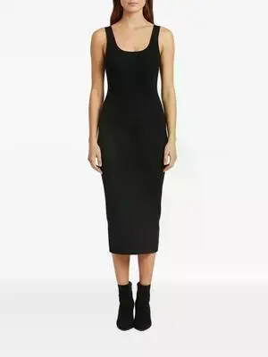 Michael Kors Rib-knit Cut-out Midi Dress