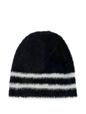 Dsquared2 Striped Logo-plaque Beanie Hat