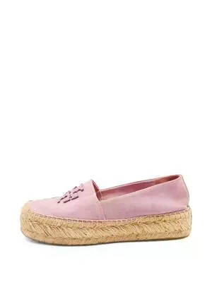 Tory Burch Double T Platform Espadrille Flats