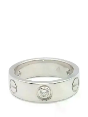 Cartier 2010s Love Diamond Ring - Silver