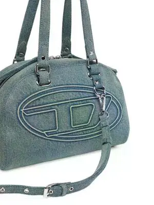 DIESEL® 1dr Dome-shoulder Bag In Denim With Oval D Logo