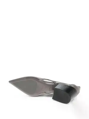 Prada Cut-out Pointed-toe Pumps - Grey