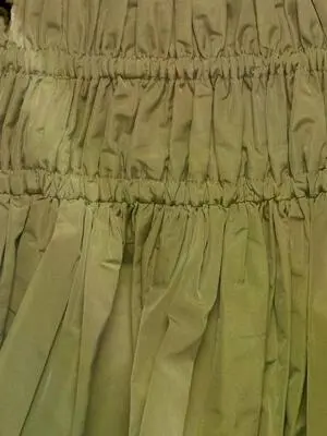Maje Smocked Tiered Skirt - Green