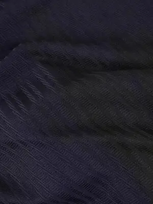 Emporio Armani Herringbone-knit Fringed Scarf