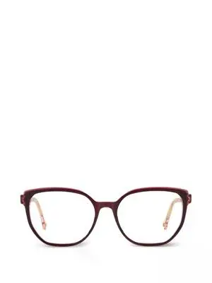 Carolina Herrera Round-frame Glasses - Red