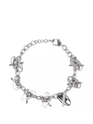 DIESEL® Charm-embellished Chain Bracelet - Silver