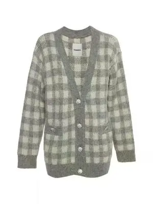 Sandro Check Jacquard Ontario Cardigan