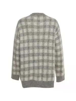 Sandro Check Jacquard Ontario Cardigan