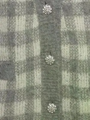 Sandro Check Jacquard Ontario Cardigan