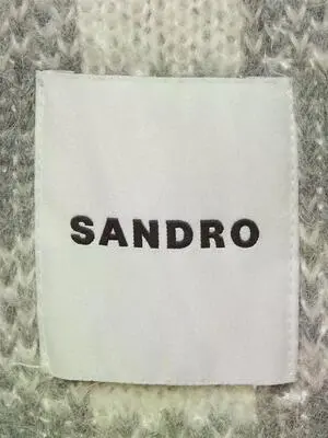 Sandro Check Jacquard Ontario Cardigan