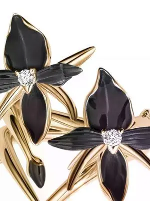 SHAUN LEANE Black Orchid Diamond Ring - Gold