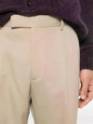 Zegna Single-pleat Cotton-blend Trousers
