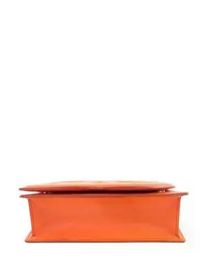 Dolce & Gabbana 2022-2026 Leather Dg Logo Flap Crossbody Bag - Orange