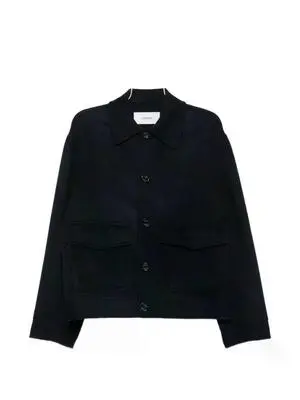 LARDINI Button-up Pocket-detail Shirt Jacket - Blue