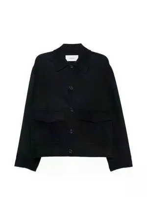 LARDINI Button-up Pocket-detail Shirt Jacket - Blue