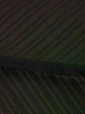 Emporio Armani Chevron-knit Frayed Scarf