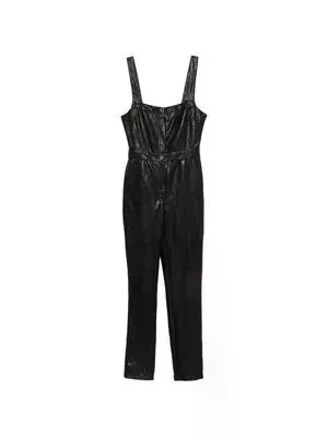 KRISTINA TI Button-up Sleeveless Jumpsuit - Black