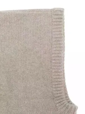 Soft Goat Ribbed-trim Balaclava