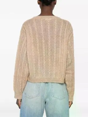 KRISTINA TI Cable-knit Boat-neck Sweater