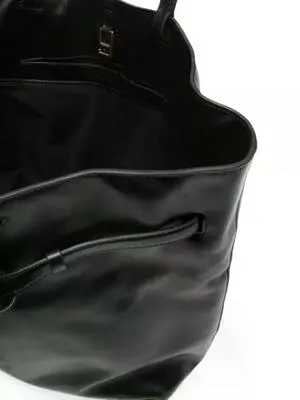 ANINE BING Small Elly Buckled Leather Tote Bag - Black