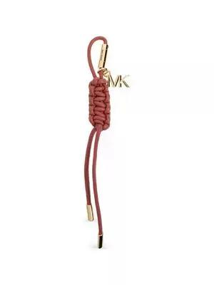 Michael Kors Braided Mk-logo Keyring - Red