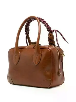GOLDEN GOOSE Star-tag Leather Tote Bag - Brown