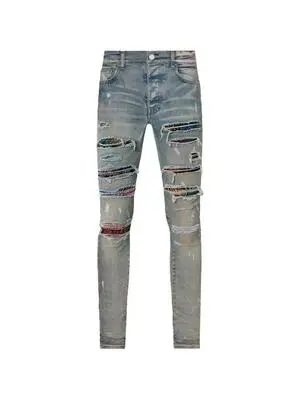 Amiri Thrasher Paisley-patch Jeans - Blue