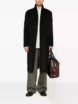 KANG Funnel-neck Single-breasted Coat