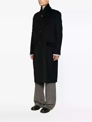 KANG Funnel-neck Single-breasted Coat