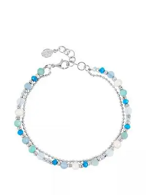 DOWER & HALL Serenity Orissa Beaded Bracelet - Silver