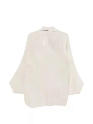 ROBERTO COLLINA Ribbed-knit Shawl-collar Cardigan