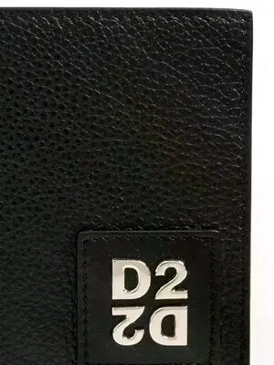 Dsquared2 Logo-plaque Pebbled Leather Wallet