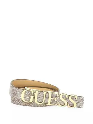 Guess Zamira 4g Logo-print Belt - White