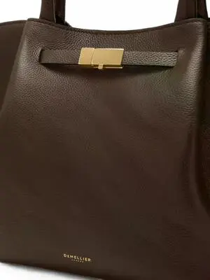 DEMELLIER Medium New York Grained Leather Tote Bag