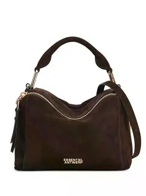 Essentiel Antwerp Karin Suede Tote Bag - Brown