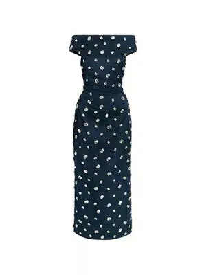 Erdem Crystal-embellished Textured Maxi Dress
