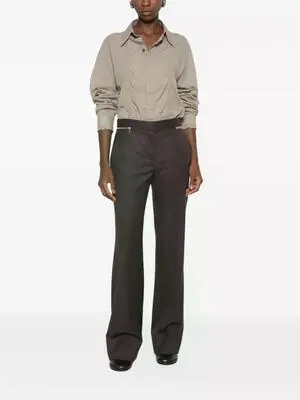 Stella McCartney Zip-detail Tailored Trousers - Brown