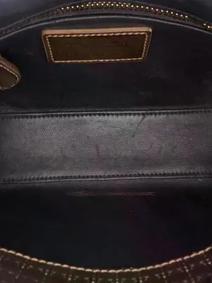Dior 2015 Mini Metallic Patent Microcannage Lady Satchel