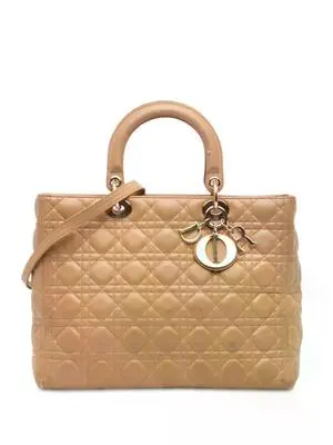 Dior 2010 Large Lambskin Cannage Lady Satchel