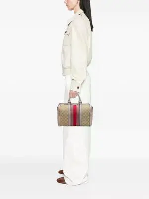 Gucci 2016-2026 Medium Gg Canvas Web Joy Boston Bag Satchel
