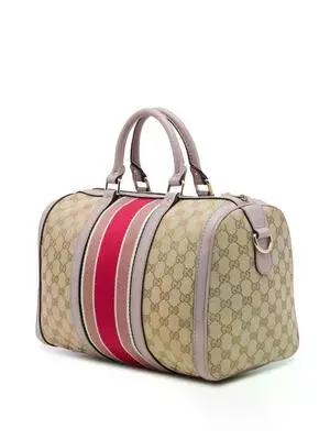 Gucci 2016-2026 Medium Gg Canvas Web Joy Boston Bag Satchel