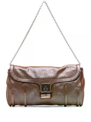 Celine 2008 Glitter Leather Chain Flap Shoulder Bag