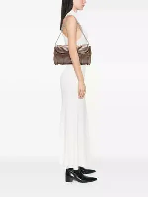 Celine 2008 Glitter Leather Chain Flap Shoulder Bag