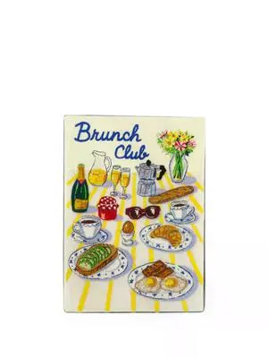 OLYMPIA LE-TAN Brunch Club Embroidered Clutch Bag
